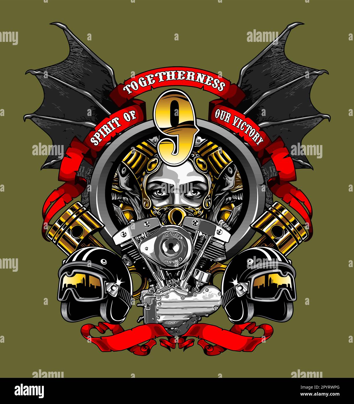 V twin motorcycle Stock Vector Images - Alamy