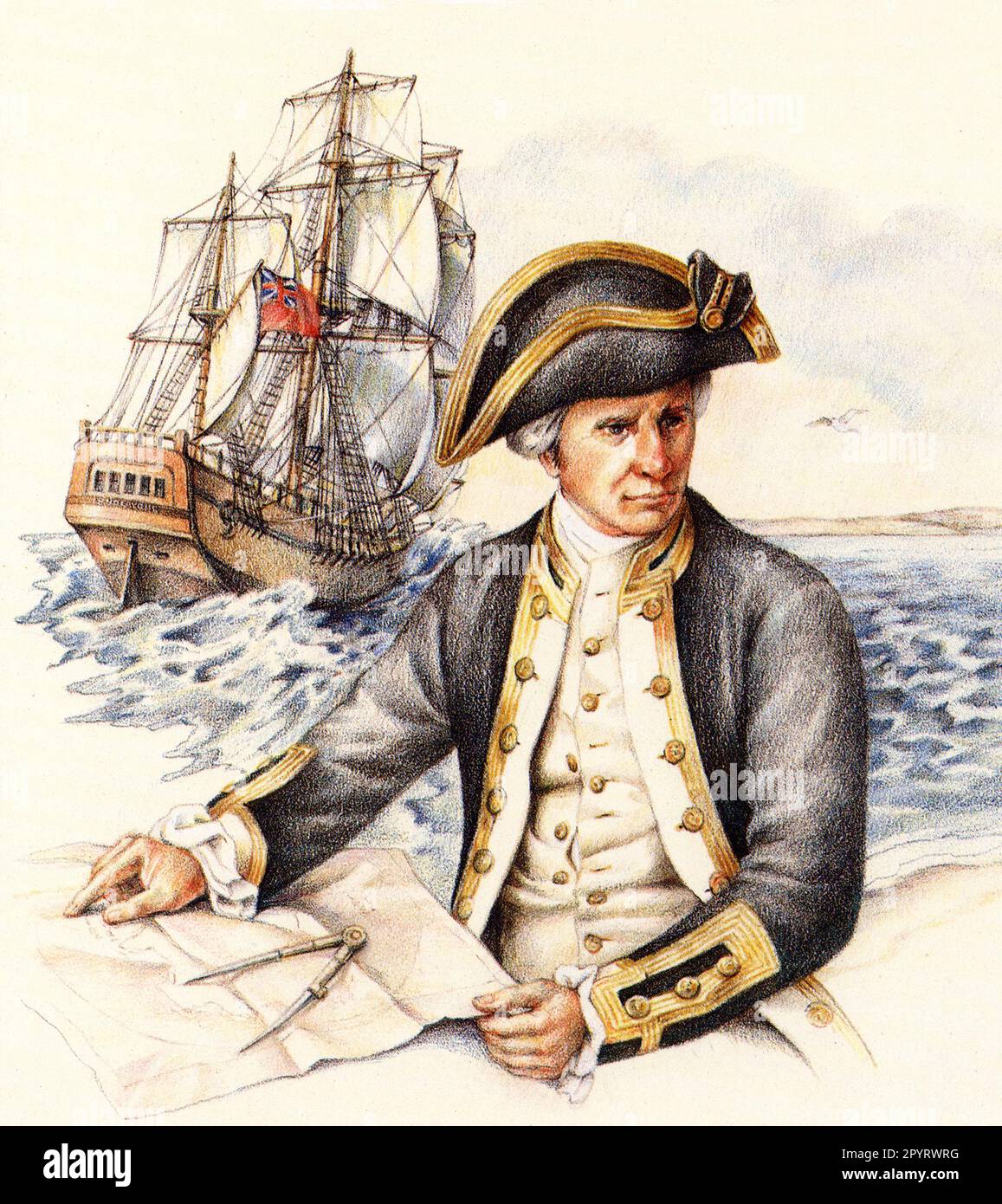 General-Captain James Cook Stock Photo - Alamy