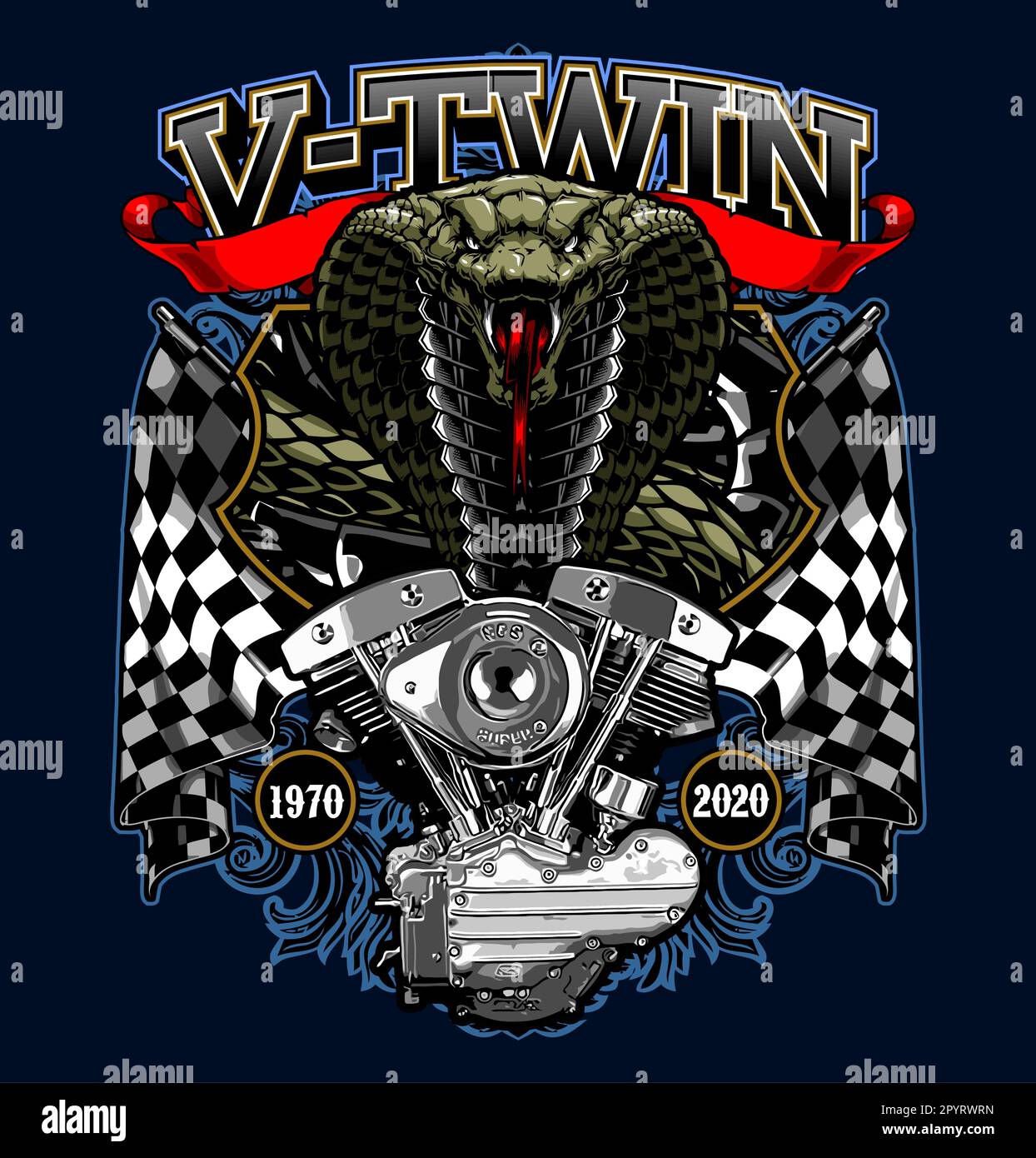 v-twin vector template Stock Vector Image & Art - Alamy