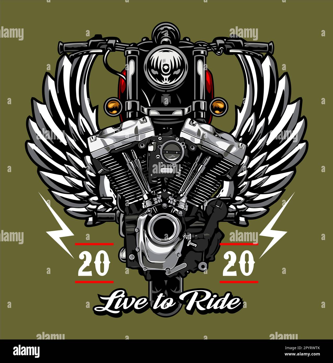 v-twin vector template Stock Vector Image & Art - Alamy