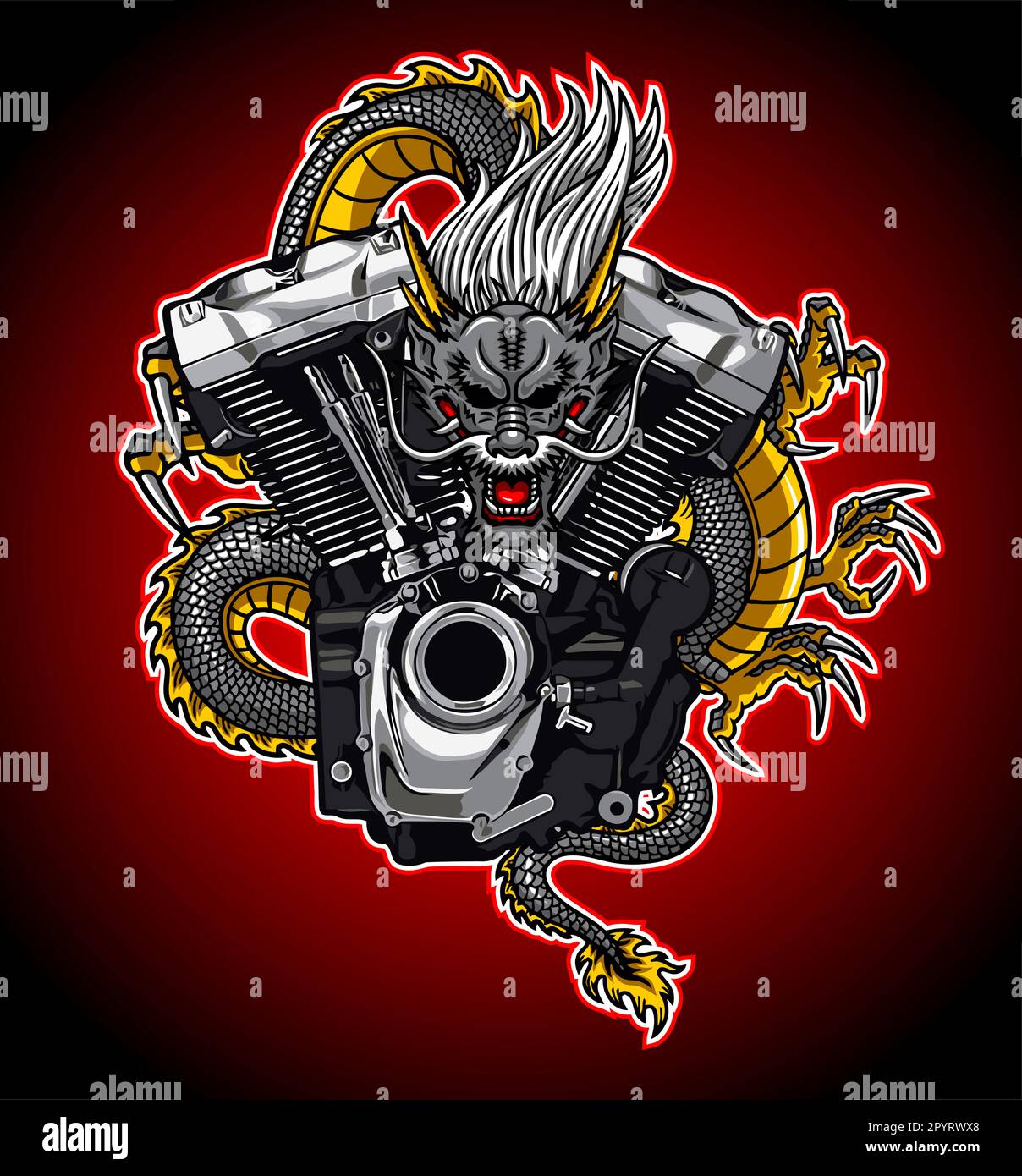 v-twin vector template Stock Vector Image & Art - Alamy