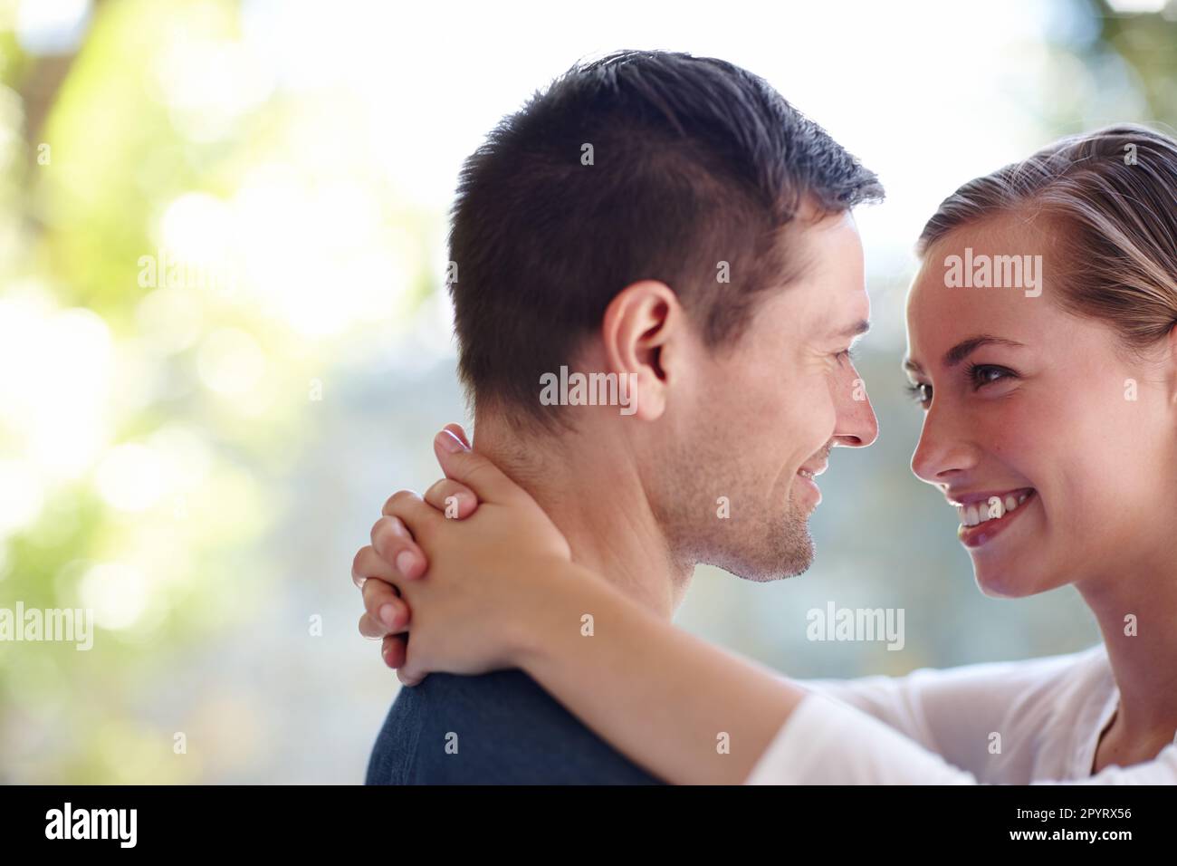 I wish we could stay like this forever. an attractive young couple ...
