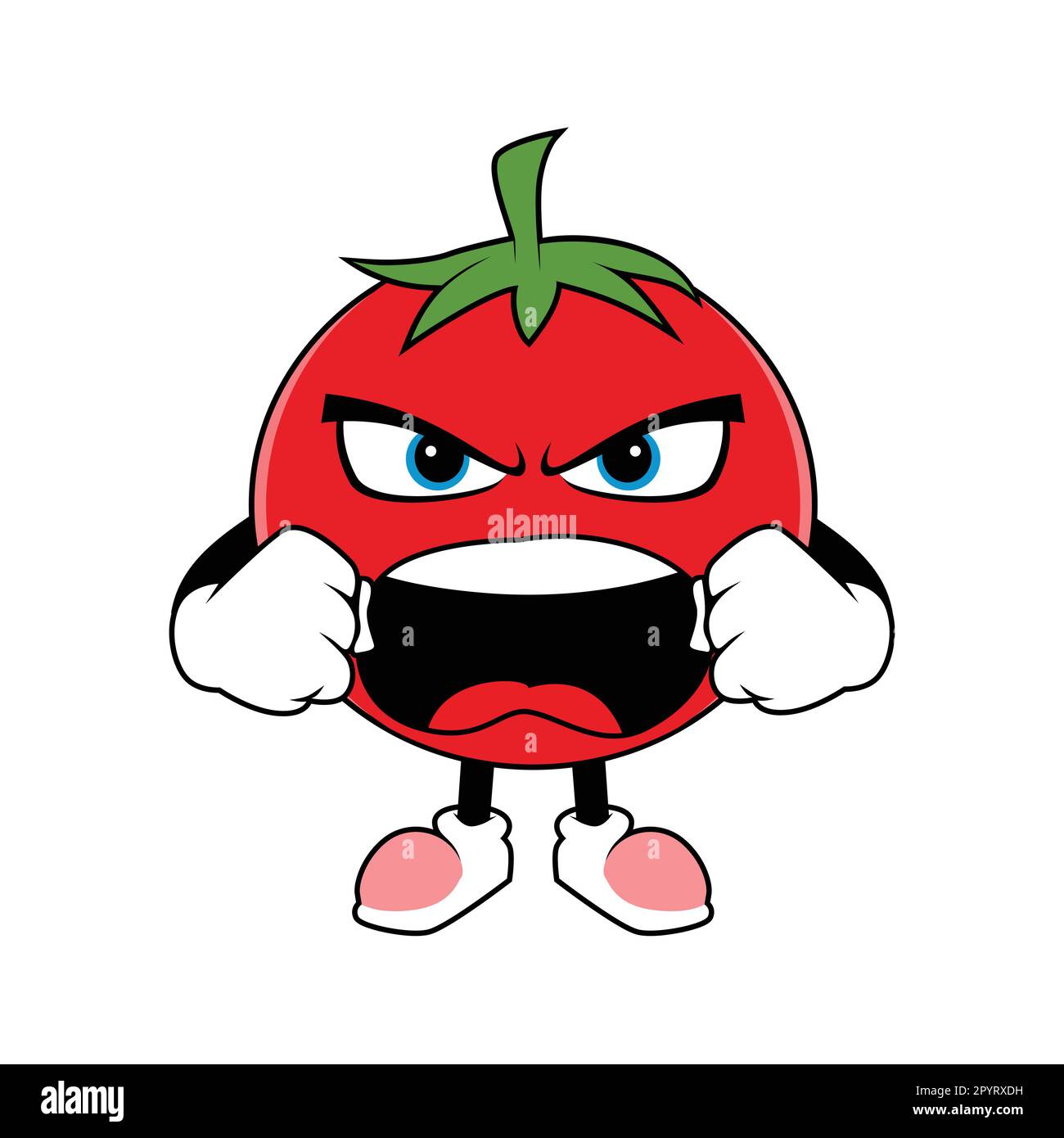 Tomato Fruit Cartoon Mascot with confused gesture Stock Vector Image ...