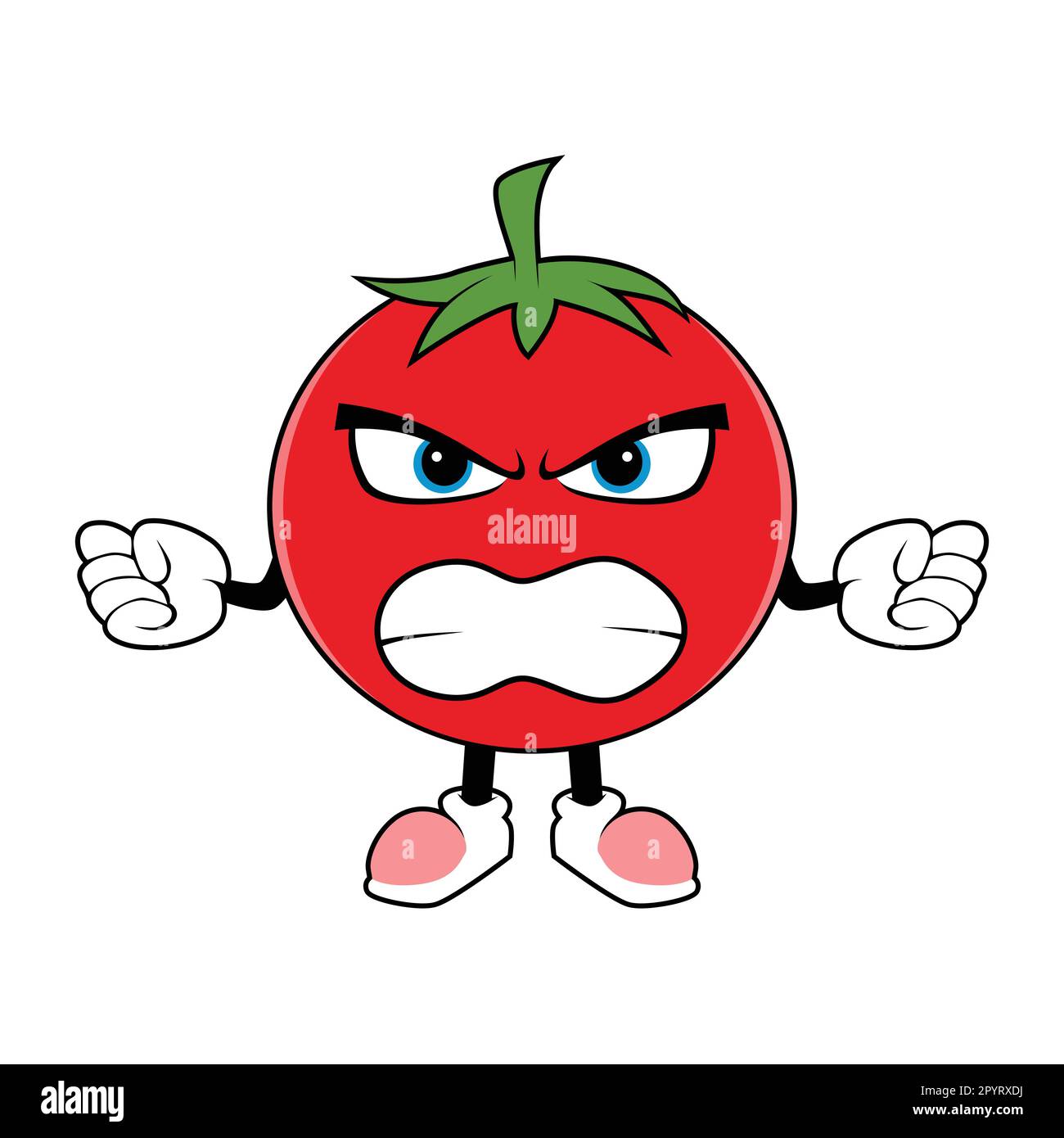 Tomato Fruit Cartoon Mascot with confused gesture Stock Vector Image ...