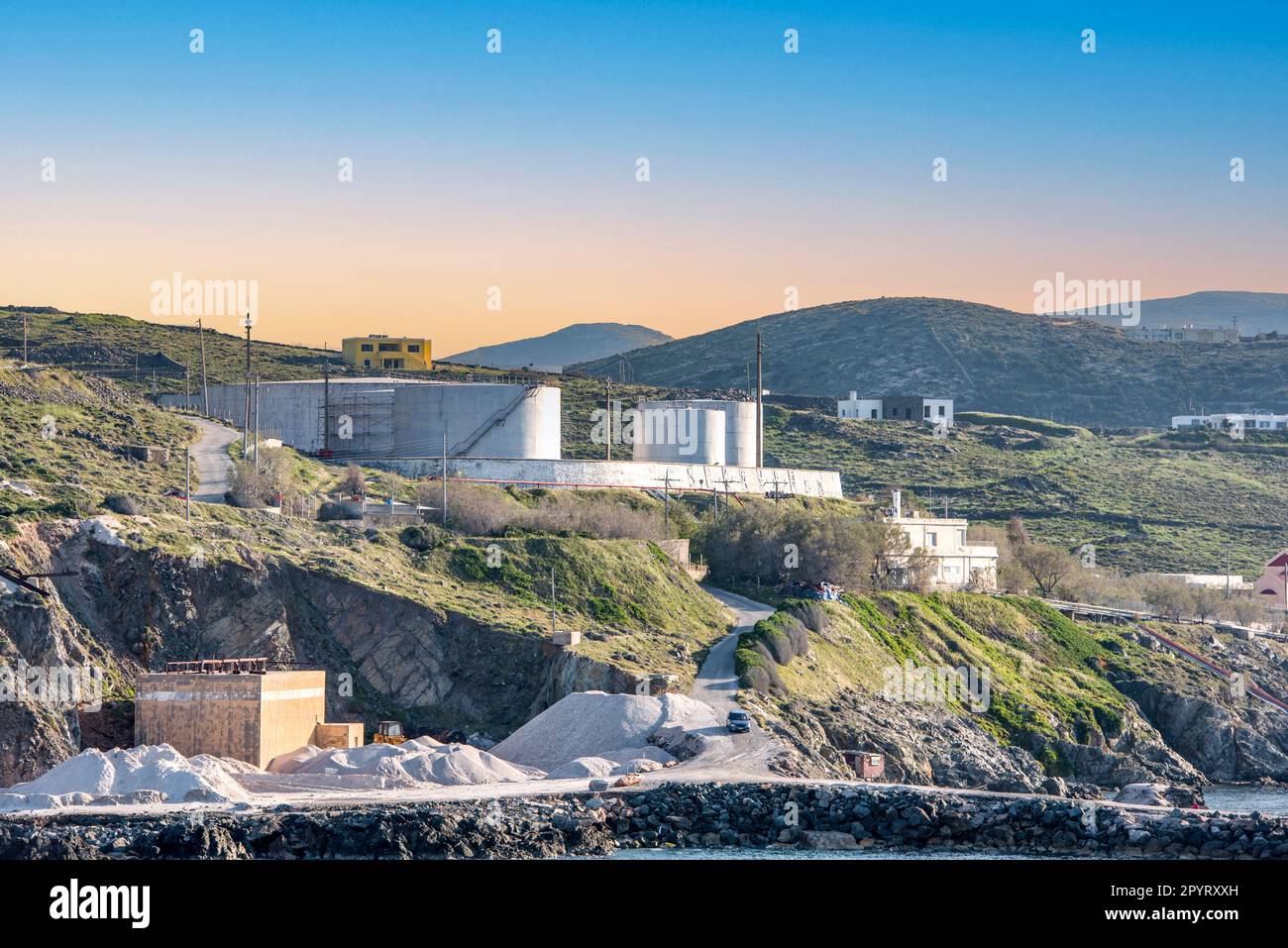 Greek industrial area hi-res stock photography and images - Alamy