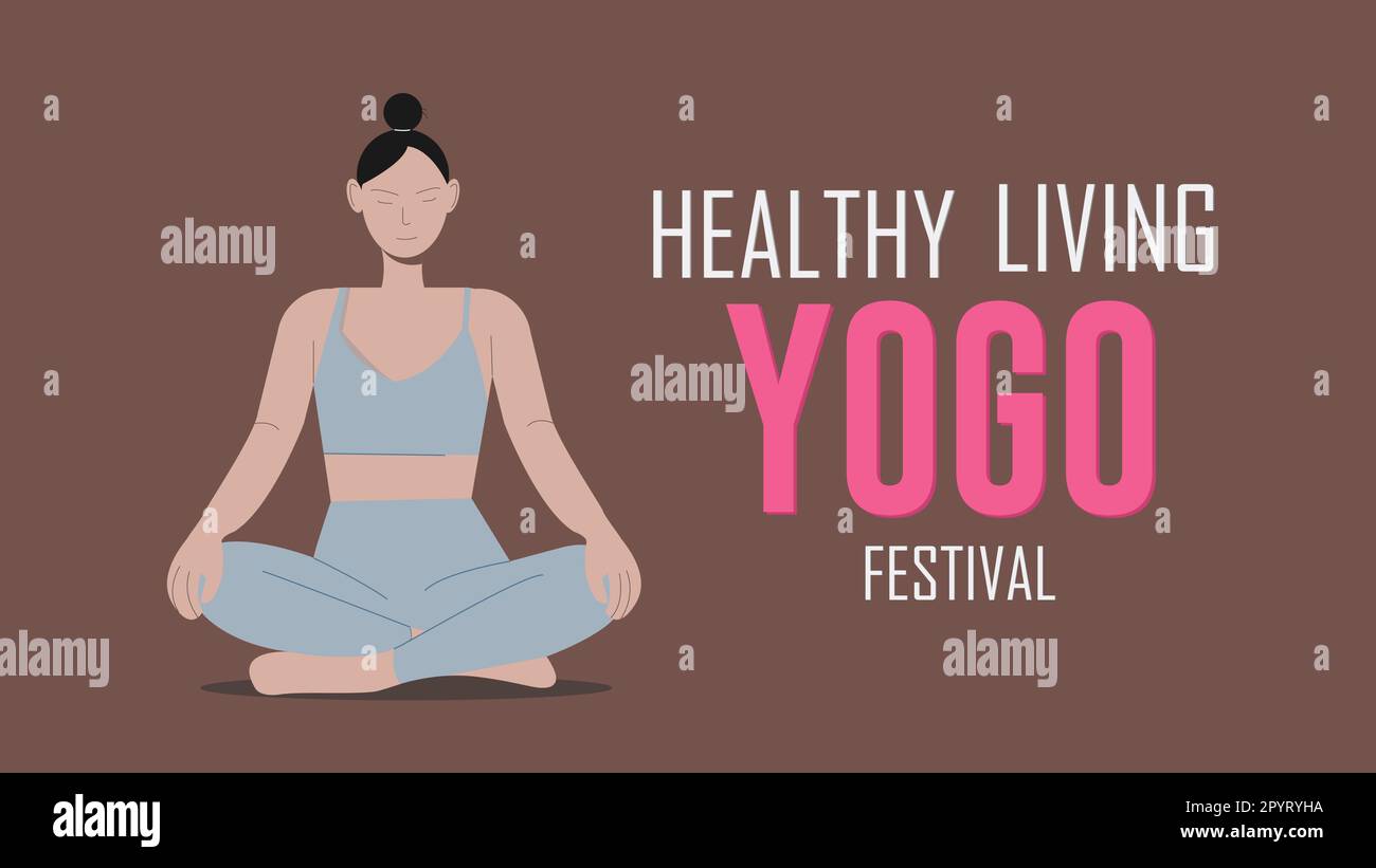Yoga Festival. Healthy Living. Women work for yoga meditation exercises ...