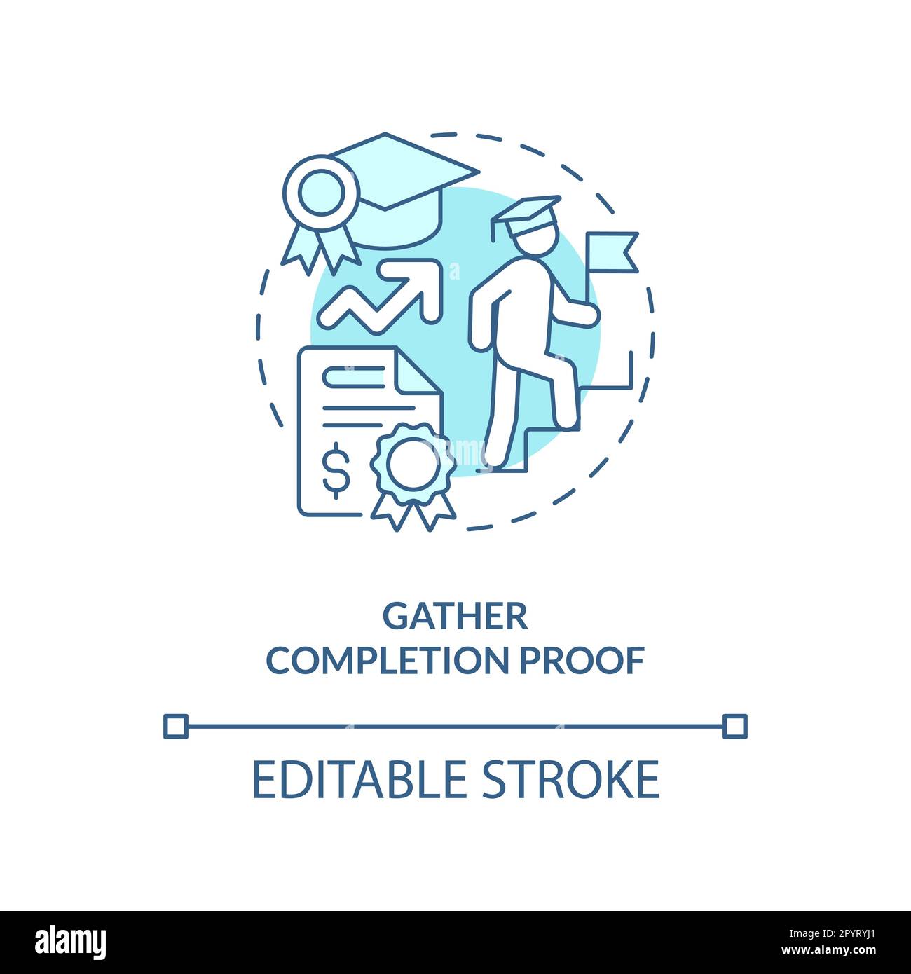Gather completion proof turquoise concept icon Stock Vector Image & Art ... Gather completion proof turquoise concept icon Stock Vector Image & Art ...