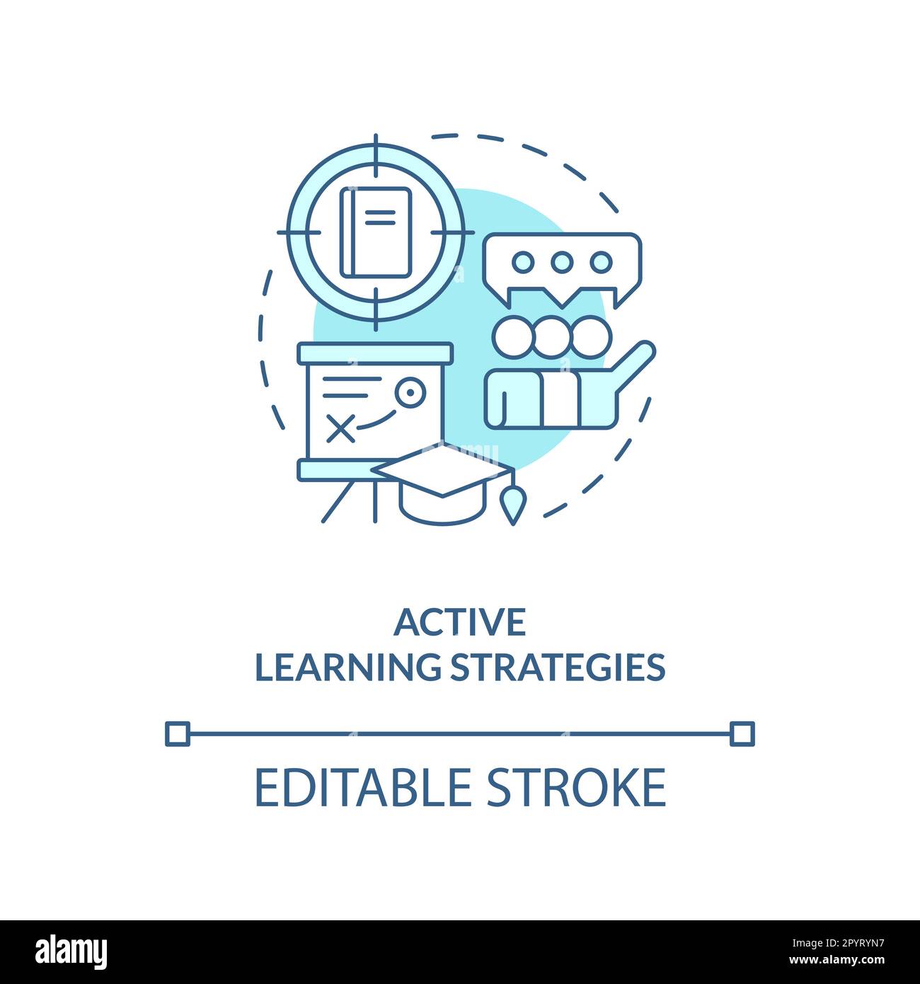 Active learning strategy turquoise concept icon Stock Vector Image ... Active learning strategy turquoise concept icon Stock Vector Image ...