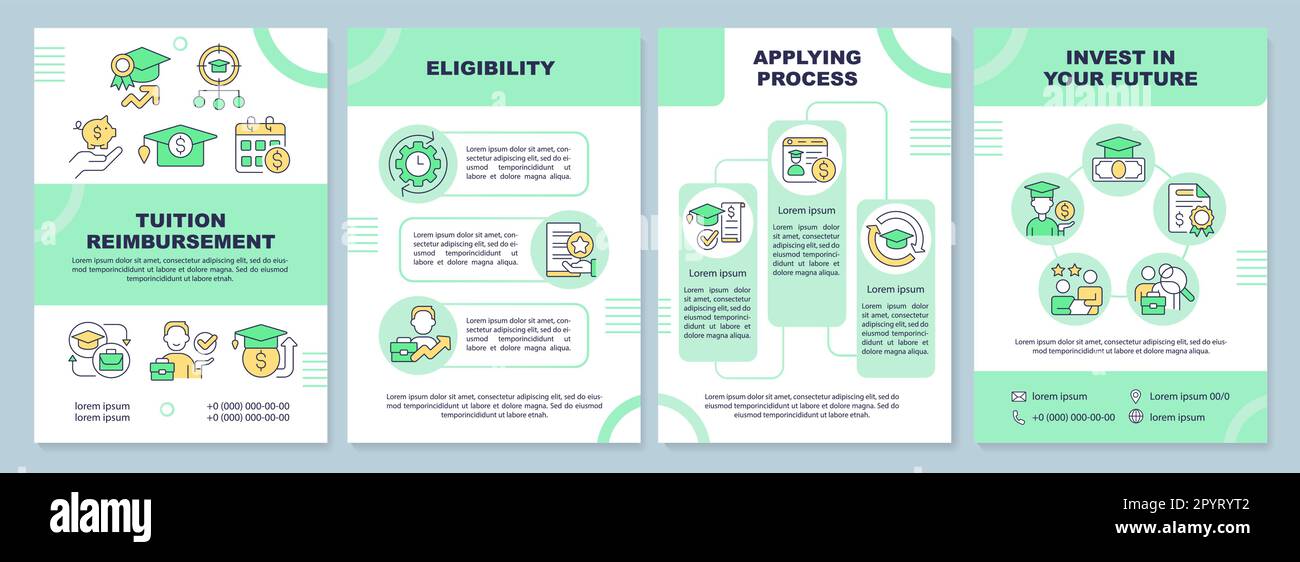 Tuition reimbursement brochure template Stock Vector Image & Art - Alamy