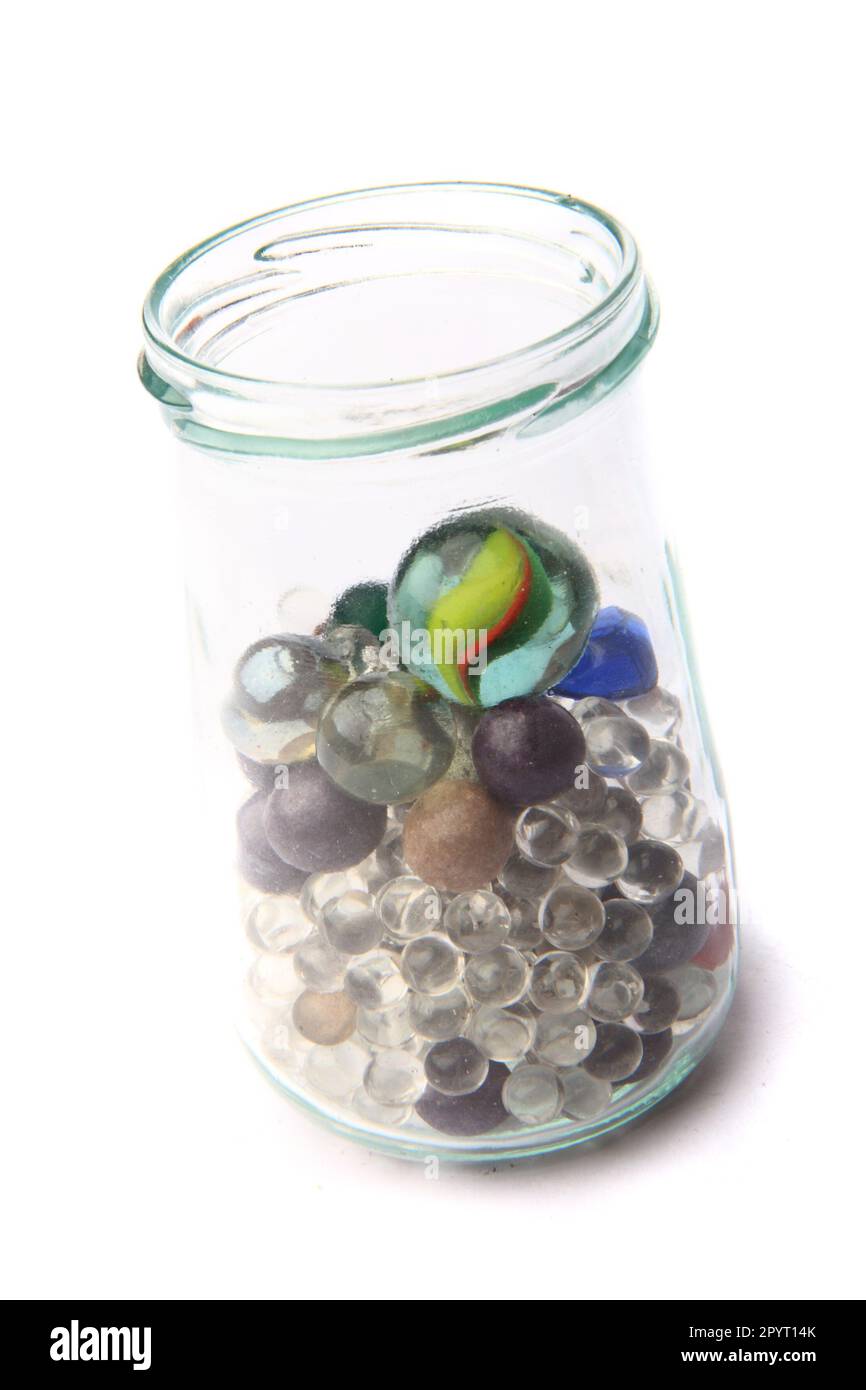 small glass spheres isolated on the white background Stock Photo - Alamy
