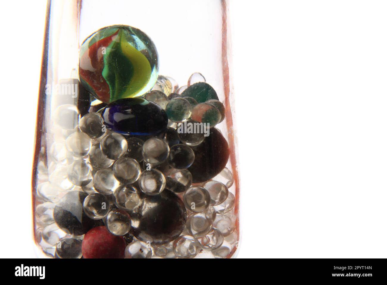small glass spheres isolated on the white background Stock Photo - Alamy