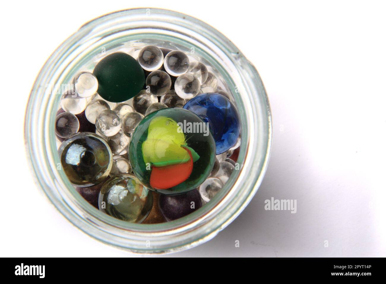 small glass spheres isolated on the white background Stock Photo - Alamy