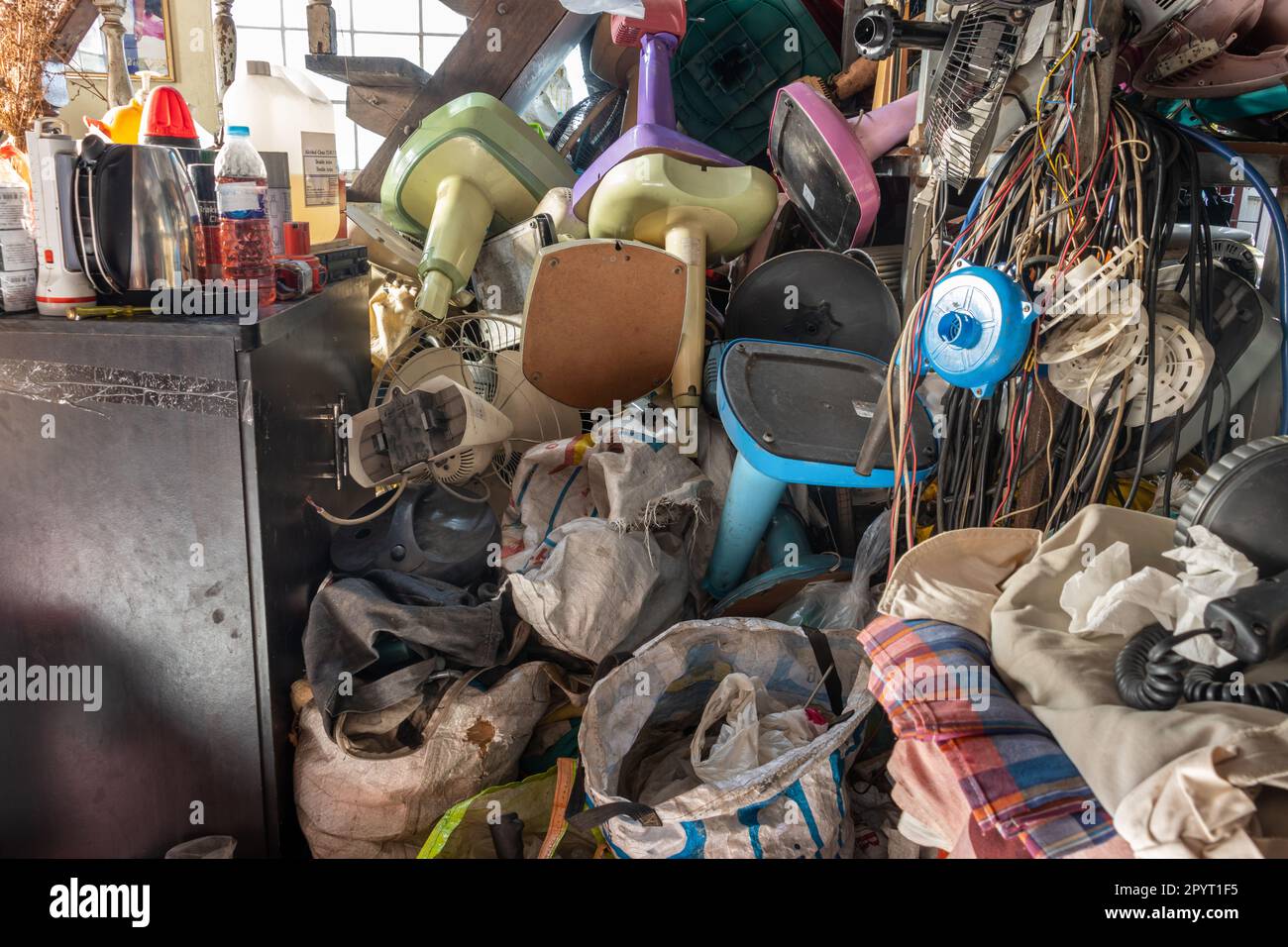 Home warehouse of spare parts, materials and tools for the handyman ...