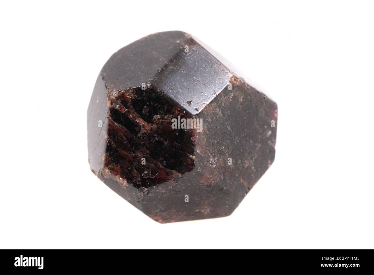 brown garnet mineral isolated on the white background Stock Photo - Alamy