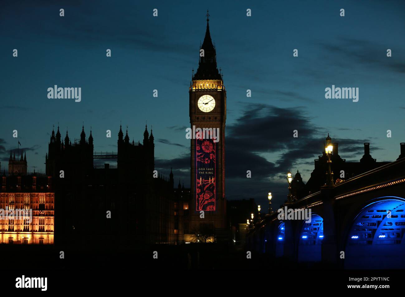 London, UK. 04 May 2023. London’s iconic Elizabeth Tower, commonly ...