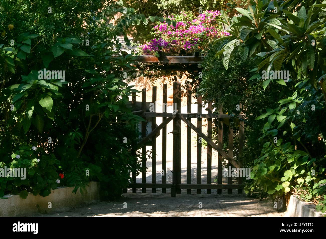 Simple wooden gate hi-res stock photography and images - Alamy