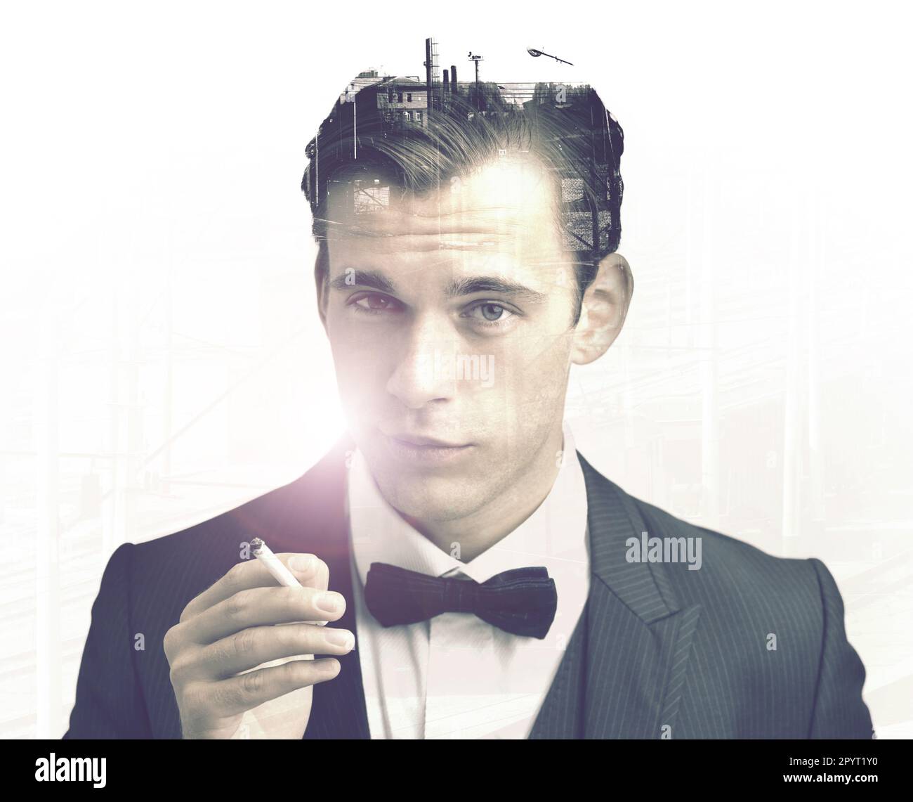 A man of sophistication. Multiple exposure shot of a stylish young man ...