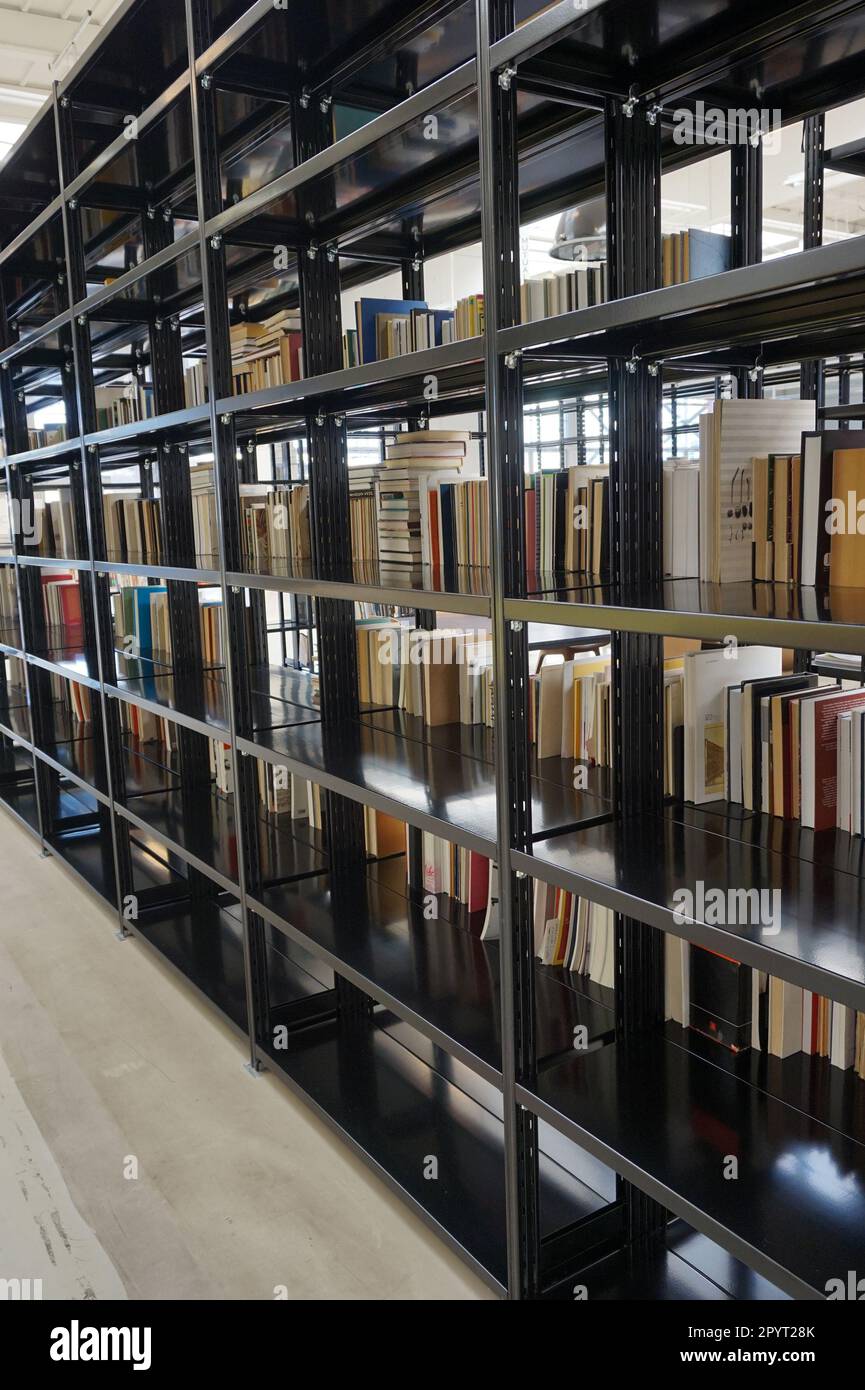 modern book library as very nice background Stock Photo - Alamy