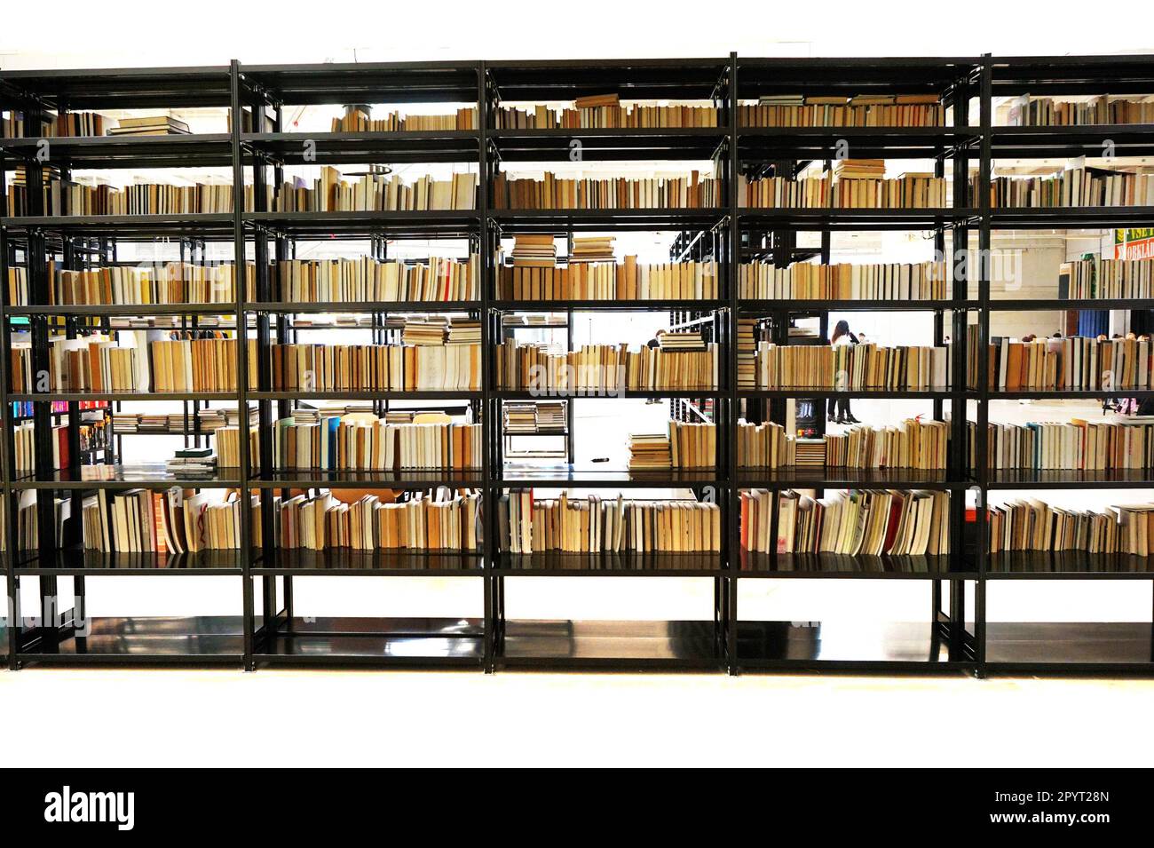 modern book library as very nice background Stock Photo - Alamy