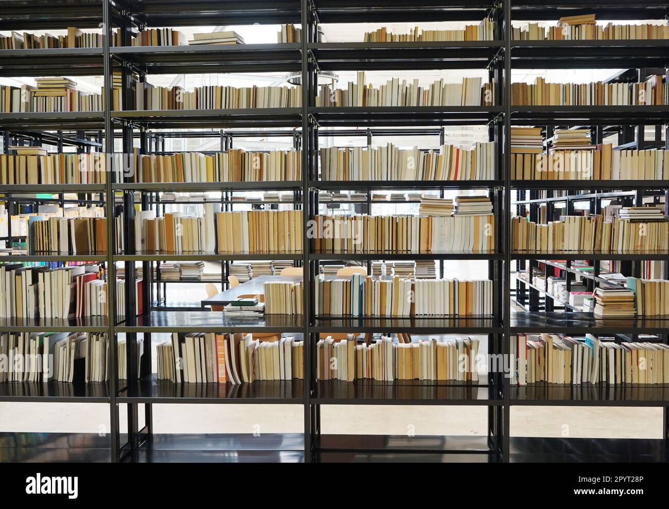 modern book library as very nice background Stock Photo - Alamy