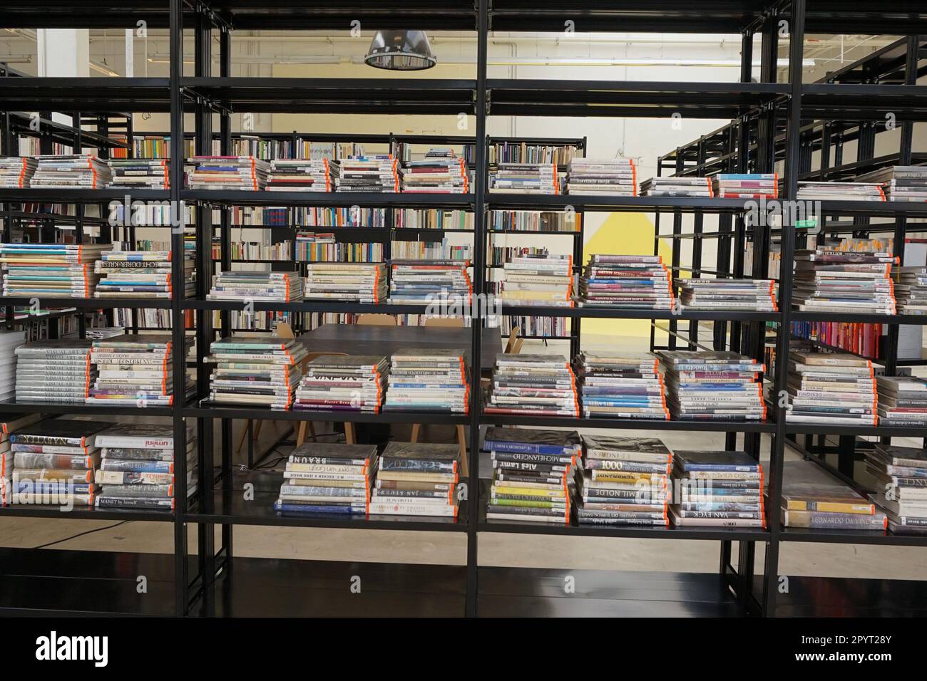 modern book library as very nice background Stock Photo - Alamy