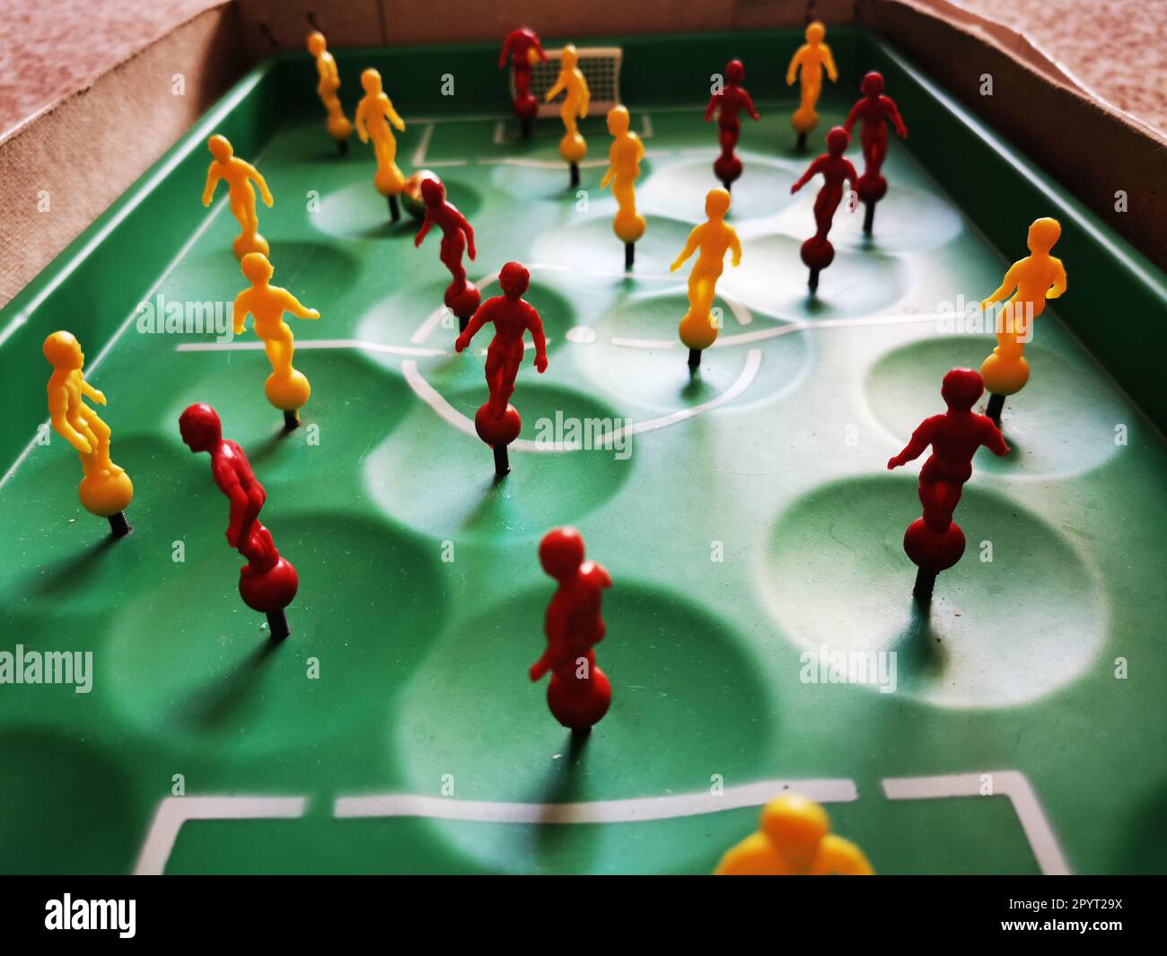 old table soccer game as nice background Stock Photo - Alamy