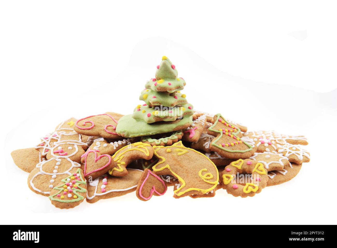 christmas gingerbread isolated on the white background Stock Photo - Alamy