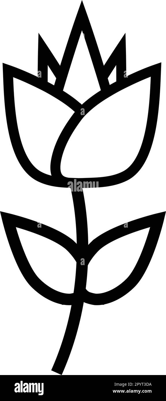 Rose line icon design template illustration isolated Stock Vector Image ...