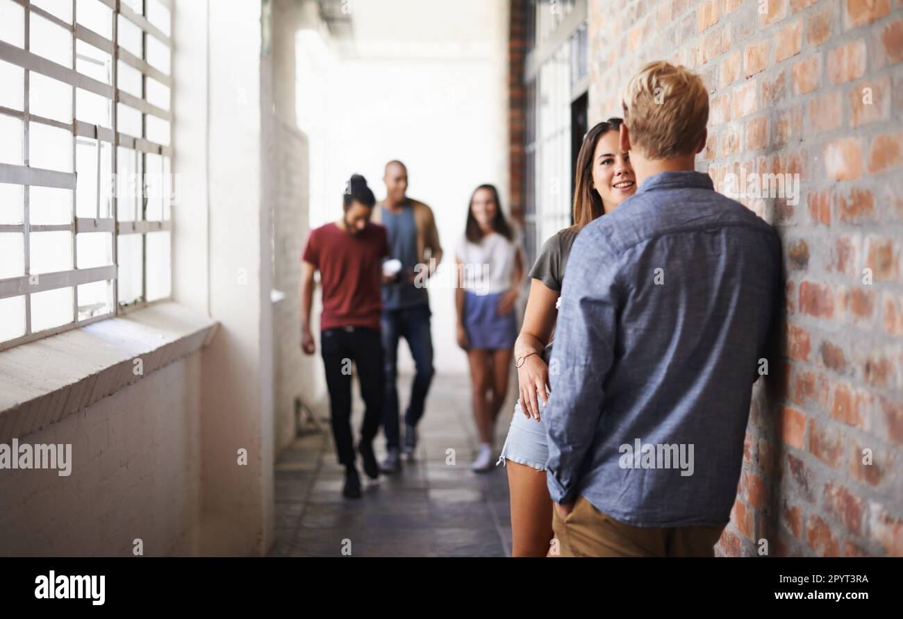 Teacher student talking hallway hi-res stock photography and images - Alamy