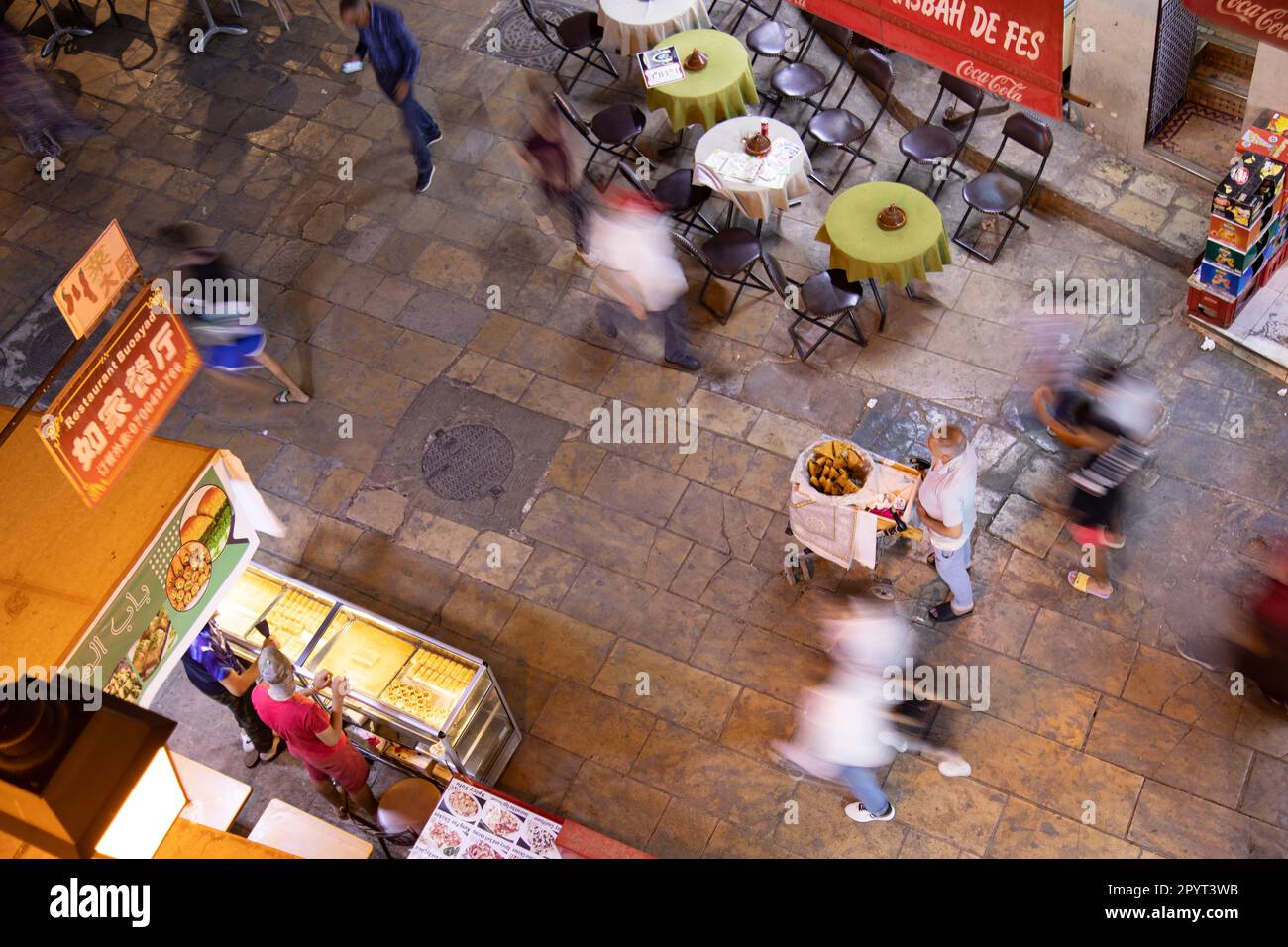 Fez, Morocco 2022: night view of historical and traditional narrow ...