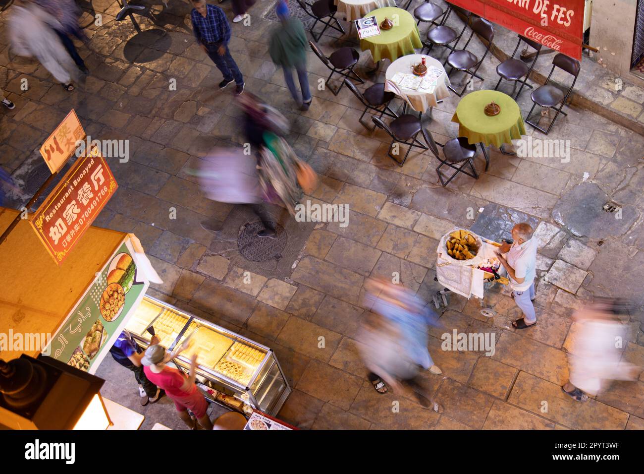 Fez, Morocco 2022: night view of historical and traditional narrow ...