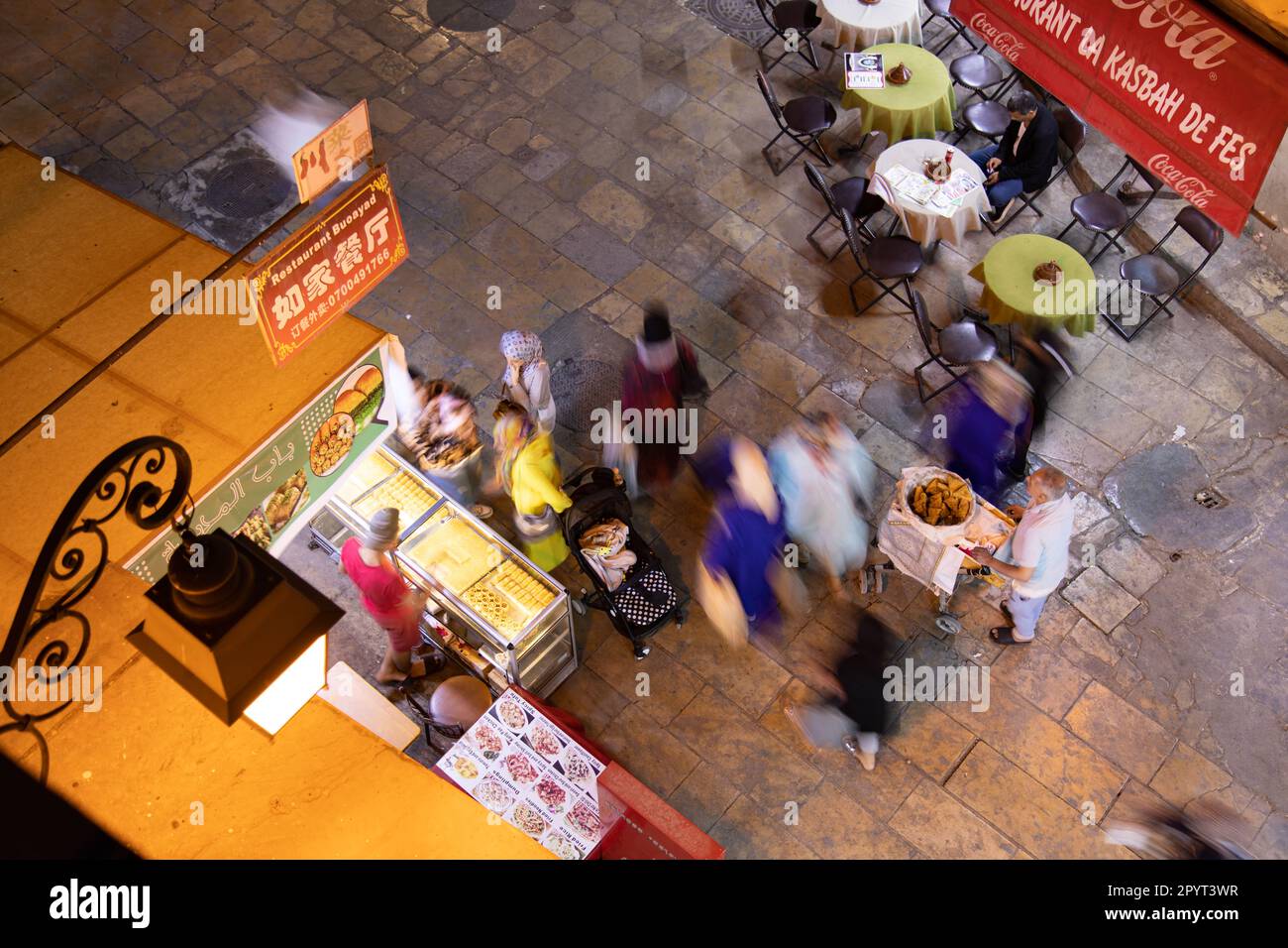 Fez, Morocco 2022: night view of historical and traditional narrow ...