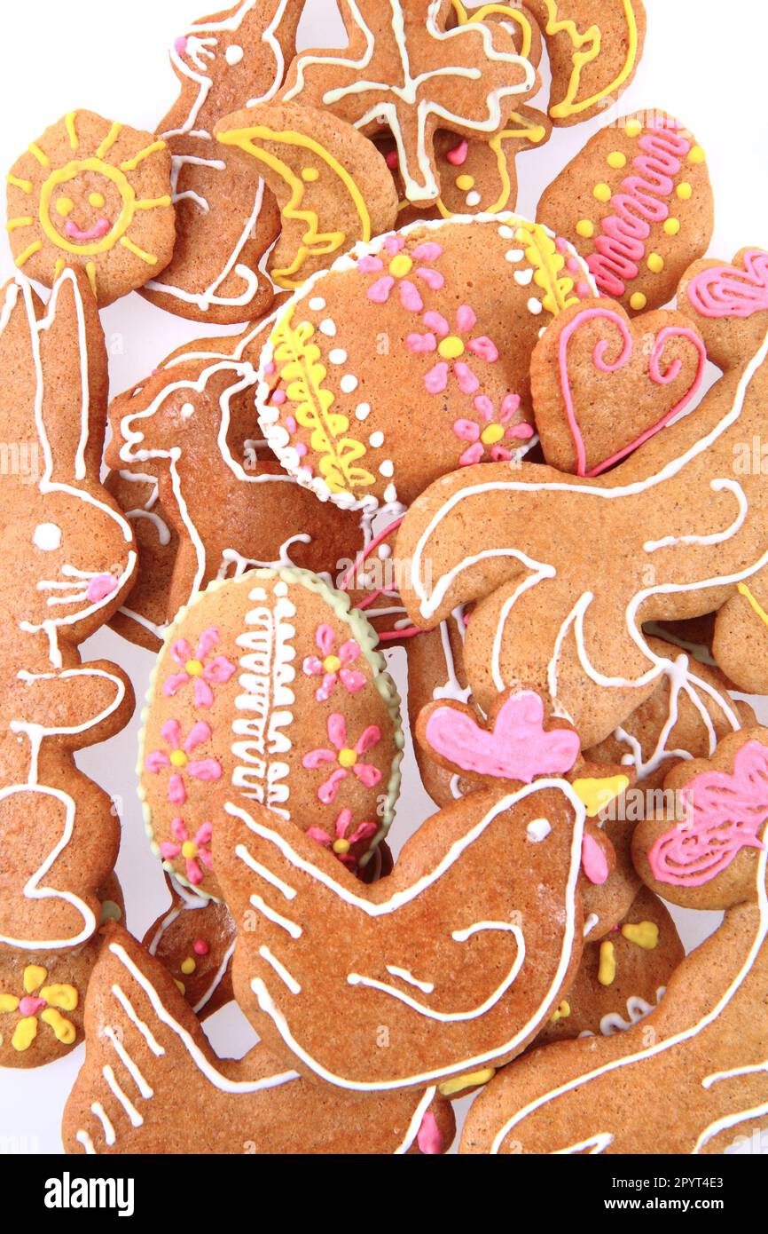 traditional czech easter gingerbread as nice background Stock Photo - Alamy