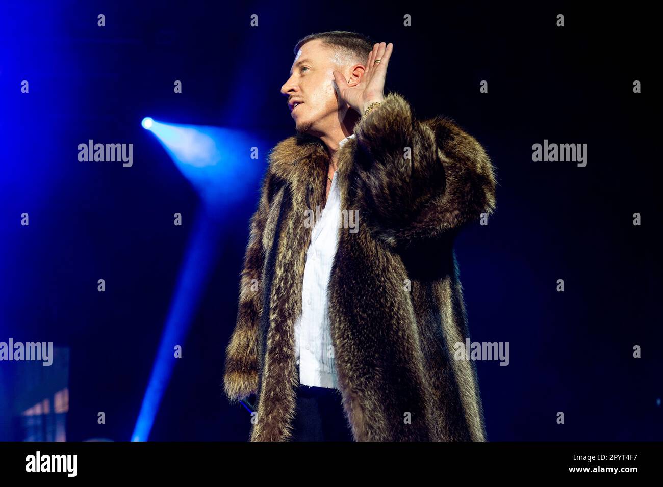Macklemore in concert Stock Photo - Alamy
