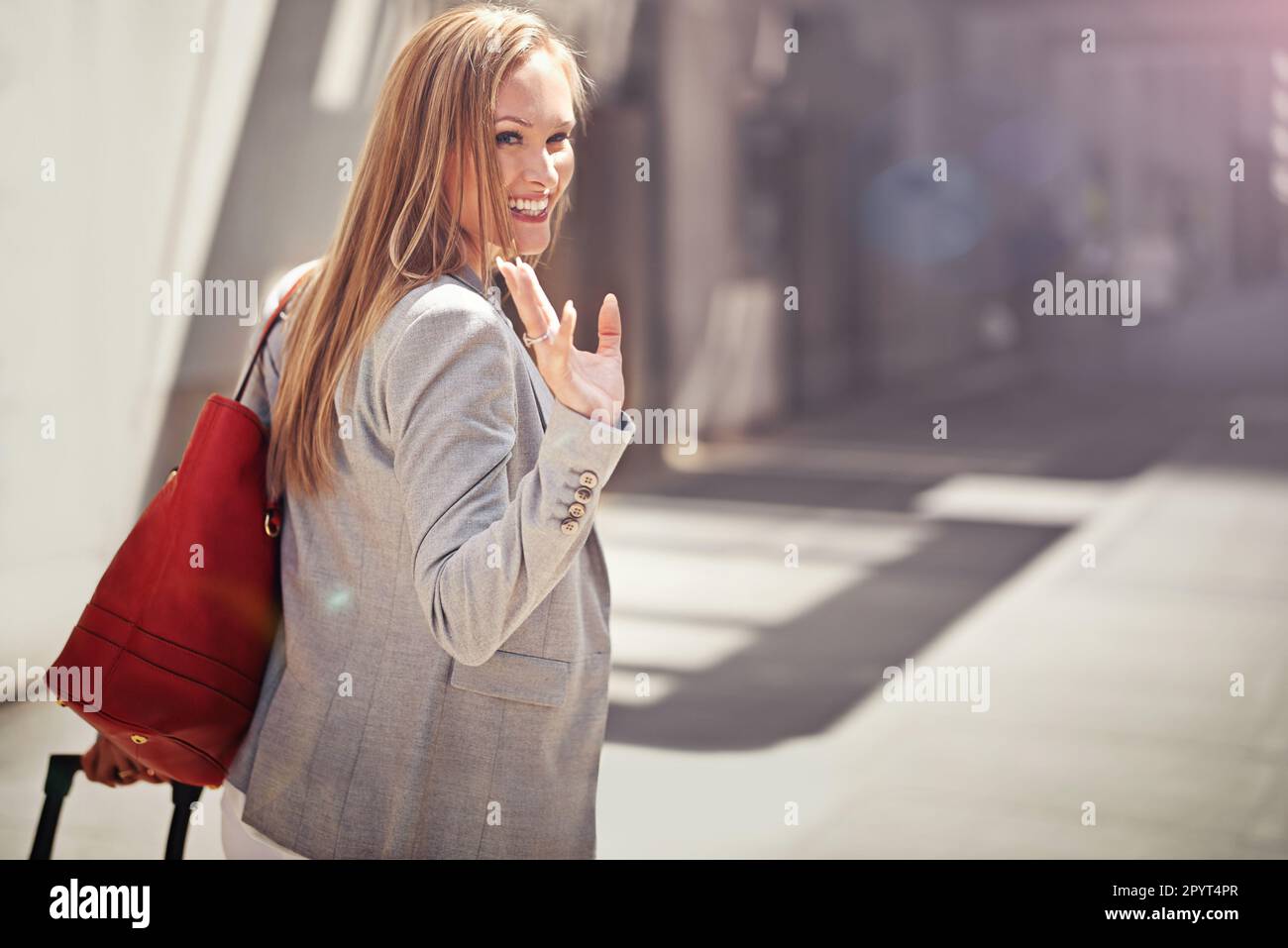 Lady waving outside hi-res stock photography and images - Alamy