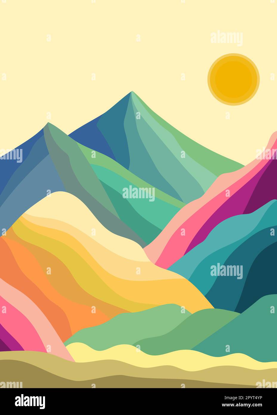 Colorful vector landscape Stock Vector Image & Art - Alamy