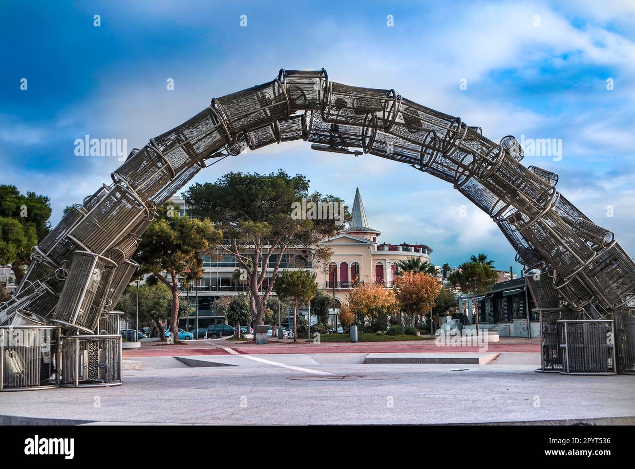 monument of Pontian Hellenism. Alexandras square at Piraeus,Greece ...