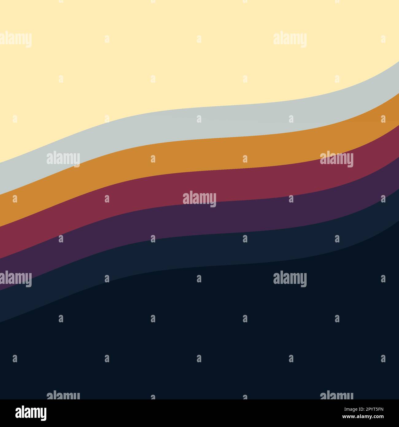 Retro Vintage 70s Style Wave Stripes Background Stock Vector Image ...