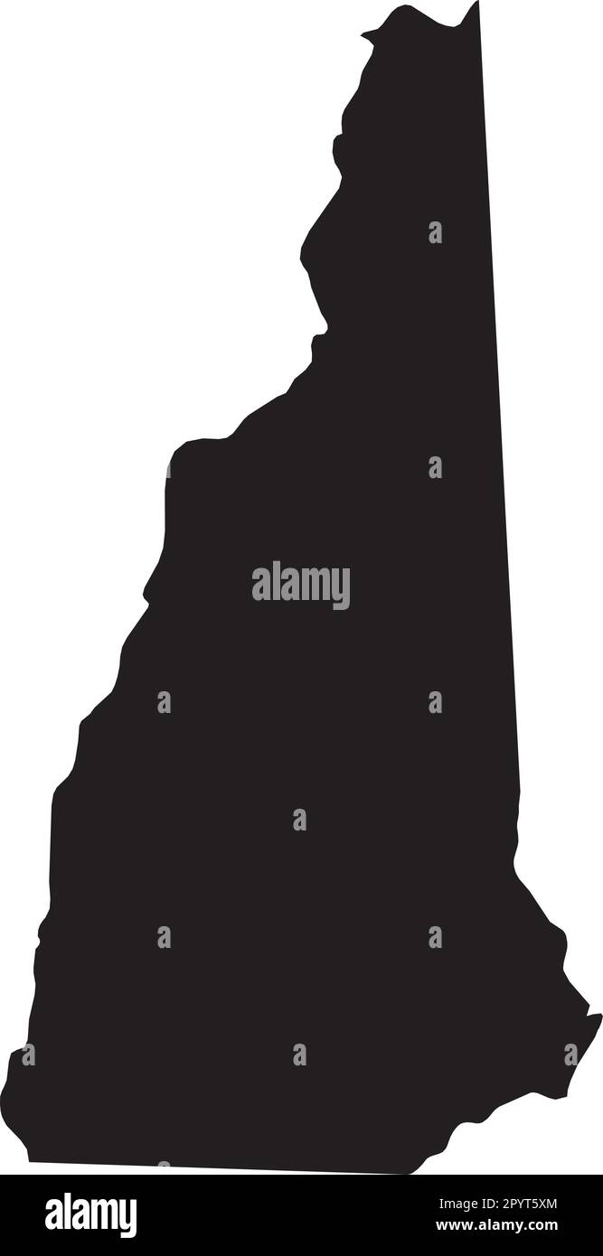 BLACK CMYK color map of NEW HAMPSHIRE, USA Stock Vector Image & Art - Alamy