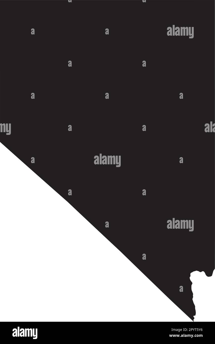 BLACK CMYK color map of NEVADA, USA Stock Vector Image & Art - Alamy