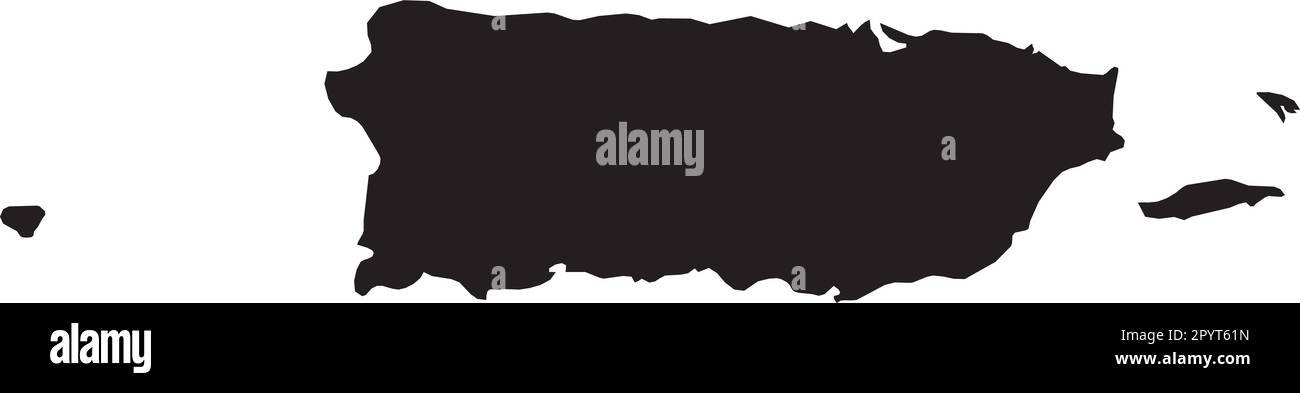 BLACK CMYK color map of PUERTO RICO, USA Stock Vector Image & Art - Alamy
