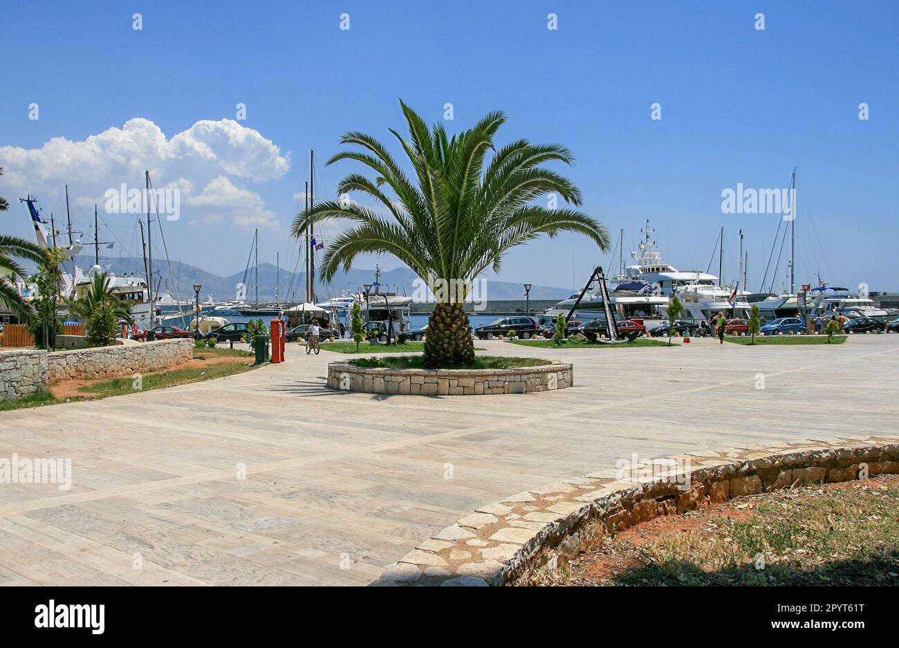 Vew of square Zeas at piraeus port.Greece Stock Photo - Alamy