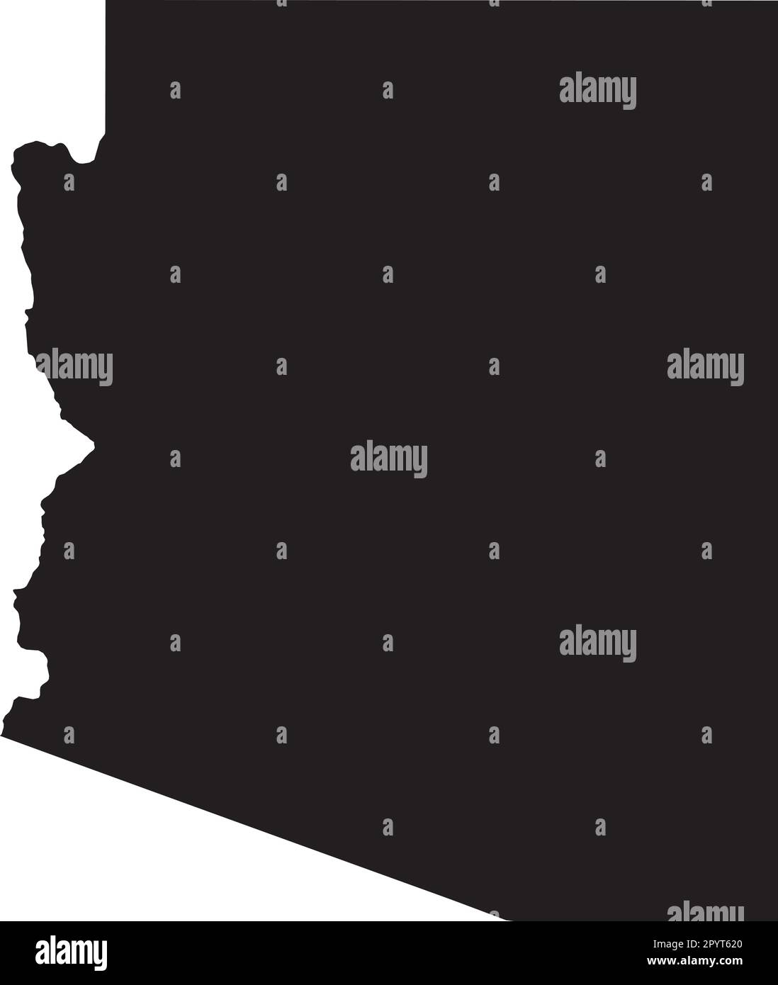 Map of arizona Black and White Stock Photos & Images - Alamy