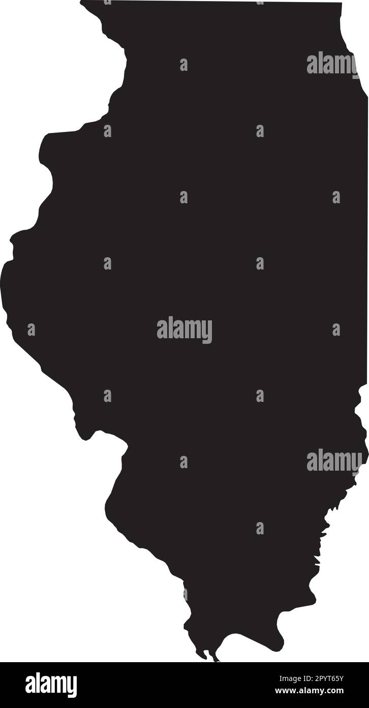 Physical map of illinois Black and White Stock Photos & Images - Alamy