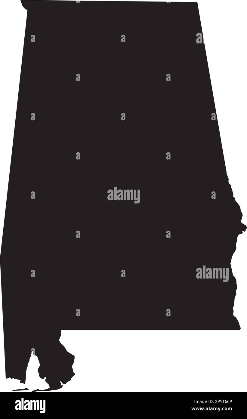 Alabama road map Black and White Stock Photos & Images - Alamy