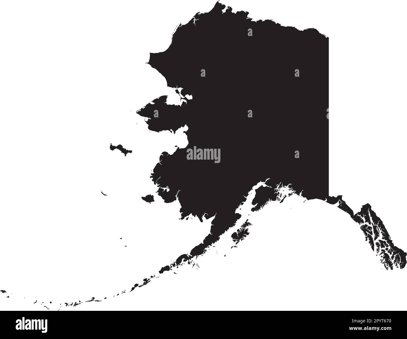 Alaska usa map in Black and White Stock Photos & Images - Alamy
