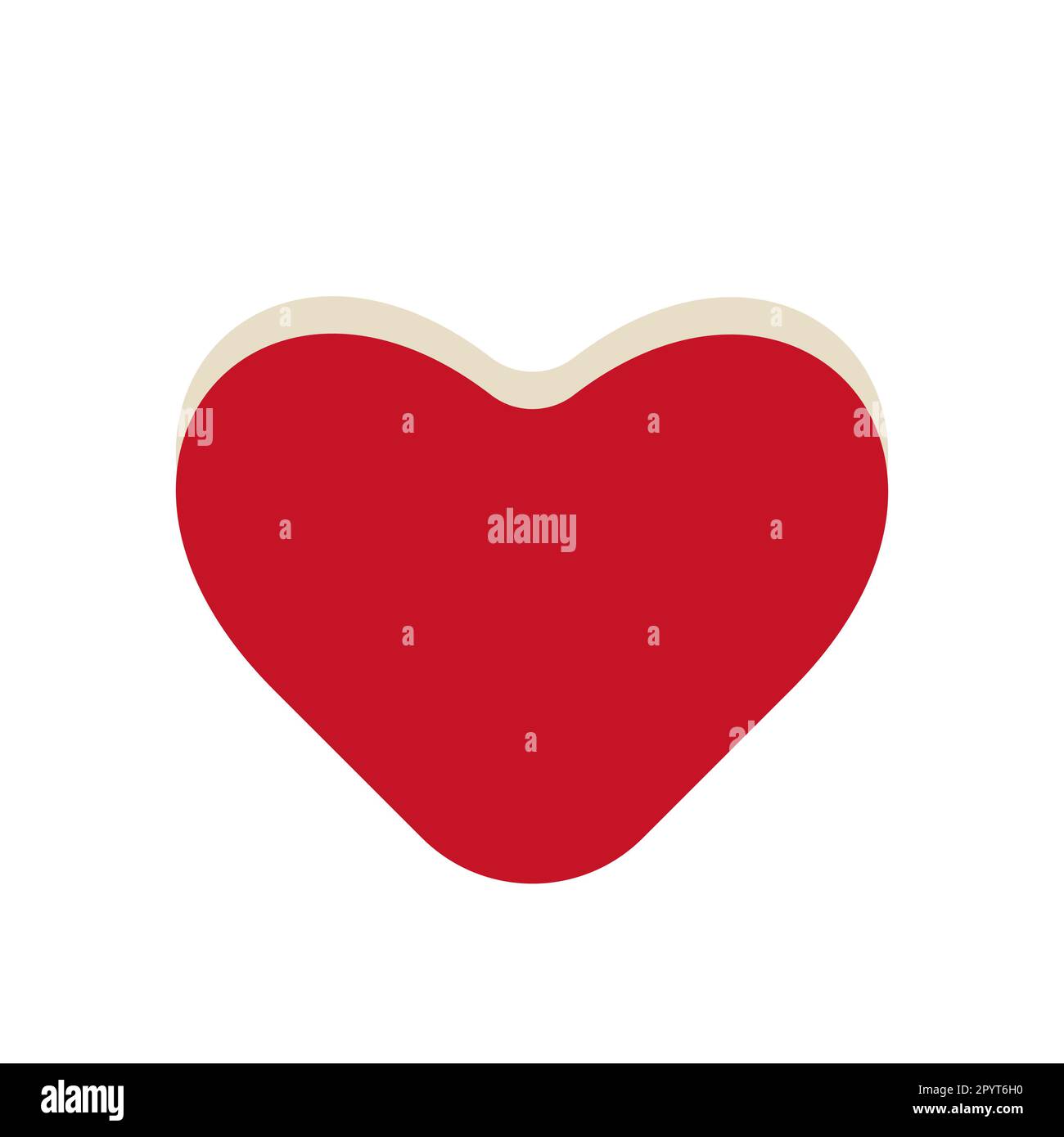 Red Heart Isolated On White Background Logo Element Vector