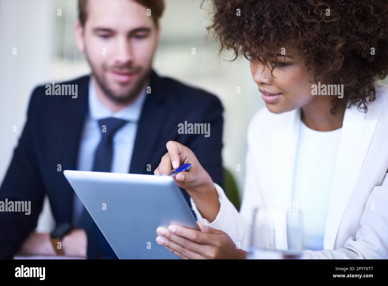 Getting the job done with teamwork. a group of business colleagues ...