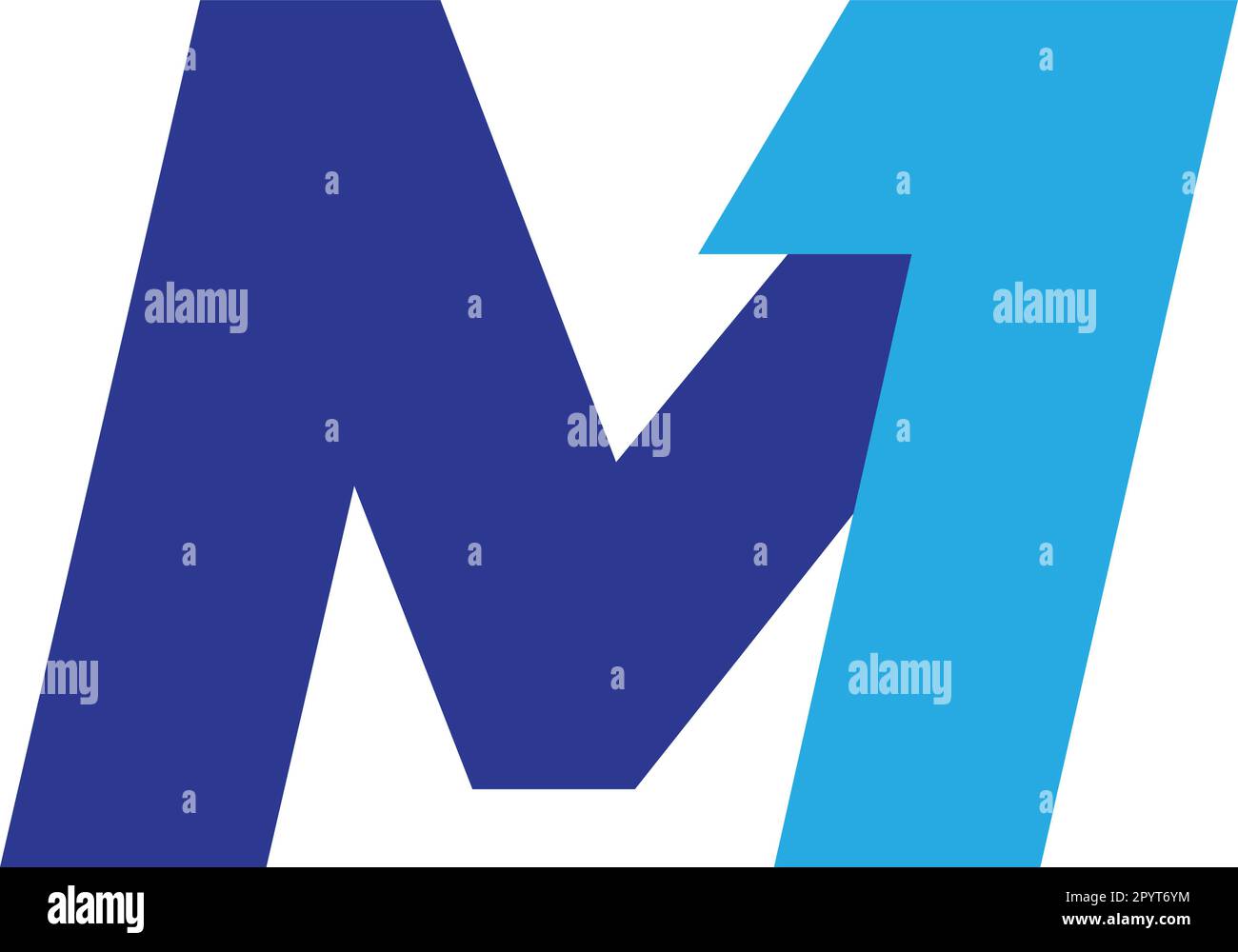 abstract modern M1 logo design. isolated on white background. vector ...