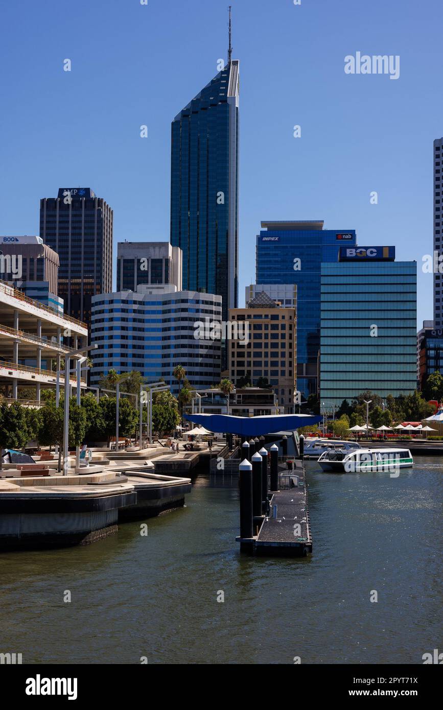 Perth city from elizabeth quay 2023 March Stock Photo - Alamy